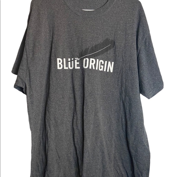 blue origin | Shirts | Blue Gray Mens Blue Origin Logo Crew Neck Short ...